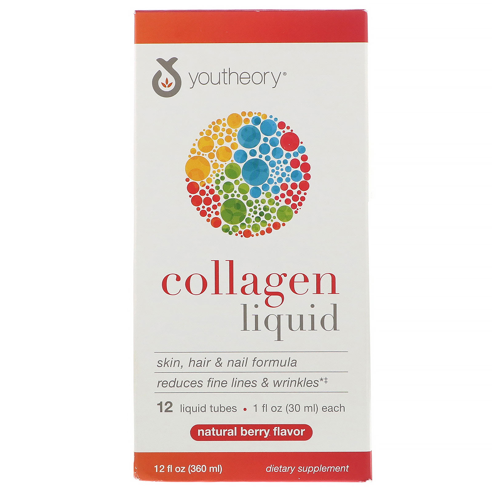 YOUTHEORY Collagen Liquid Packets 12 CT - Walmart.com