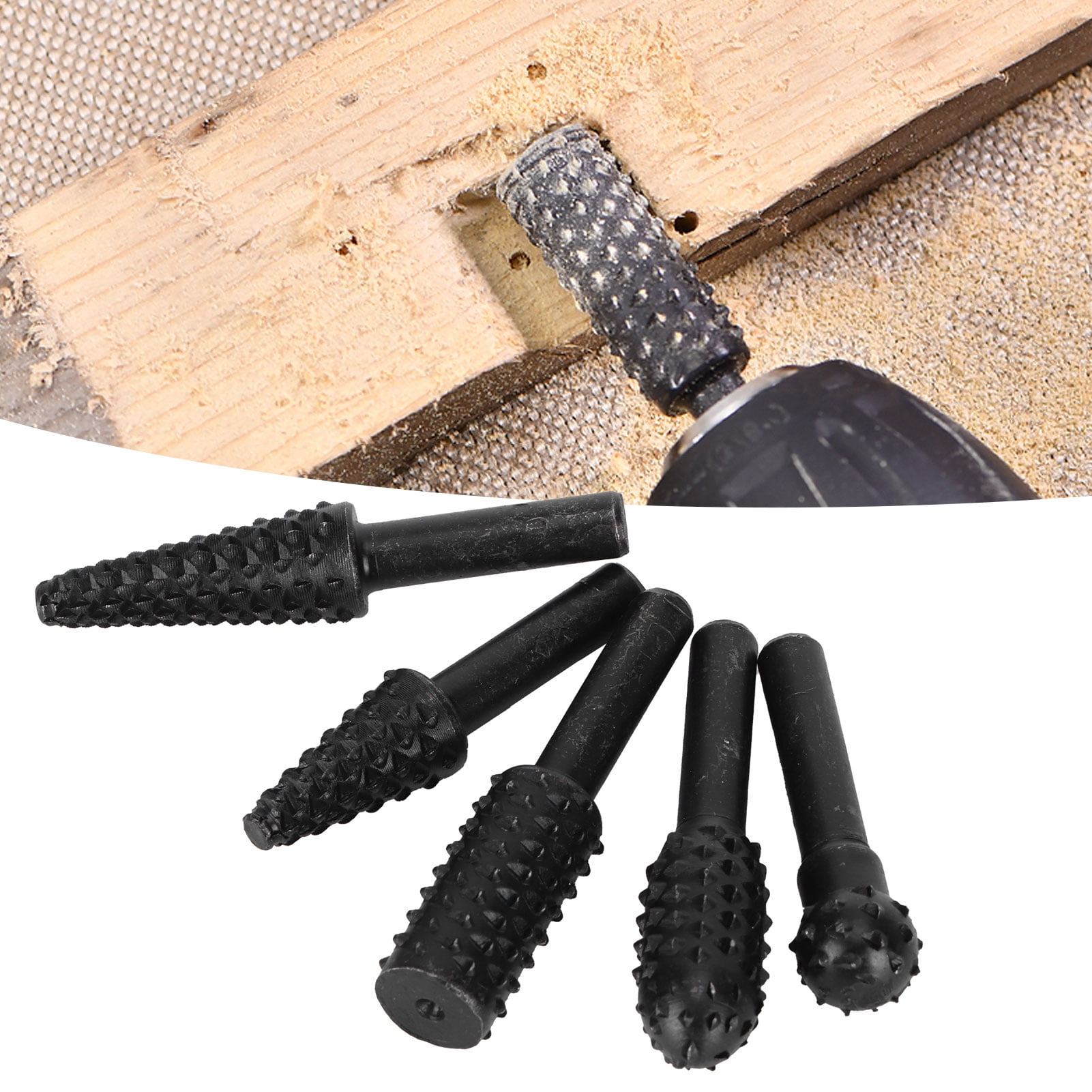 YOUTHINK Wood Carving Rasp,5PCS/Set Wood Carving File Rasp Woodworking ...