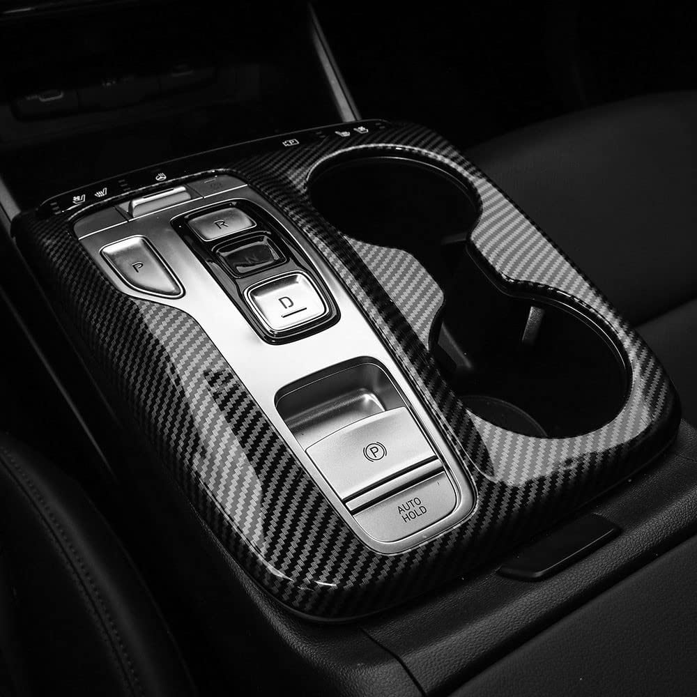 YOUTOOCAR Carbon Fiber Pattern Car Gear Shift Panel Cover Interior Trim ...