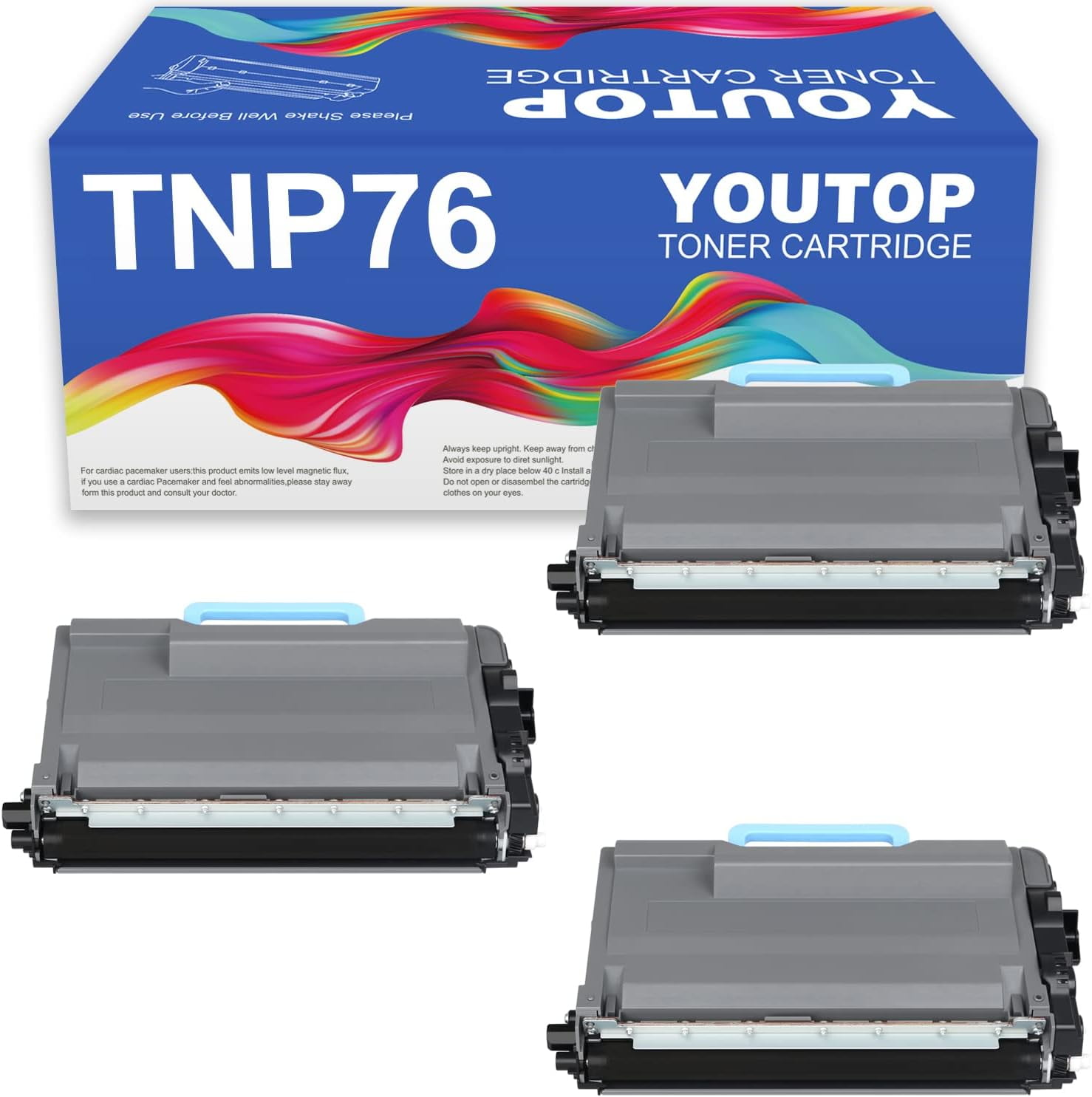 YOUTOP 3PK TNP-75 TNP-76 TNP75 TNP76 Black Toner Cartridge Compatible ...