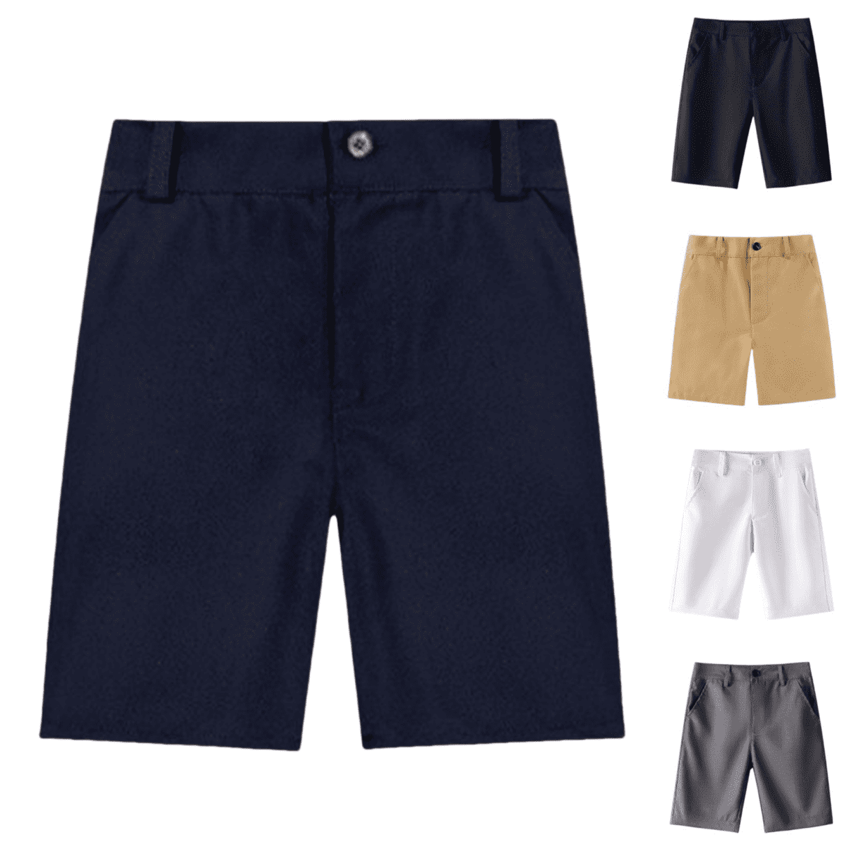 YOUYEDIAN Boys Girls Shorts Elastic Waist School Uniform Shorts Kids ...