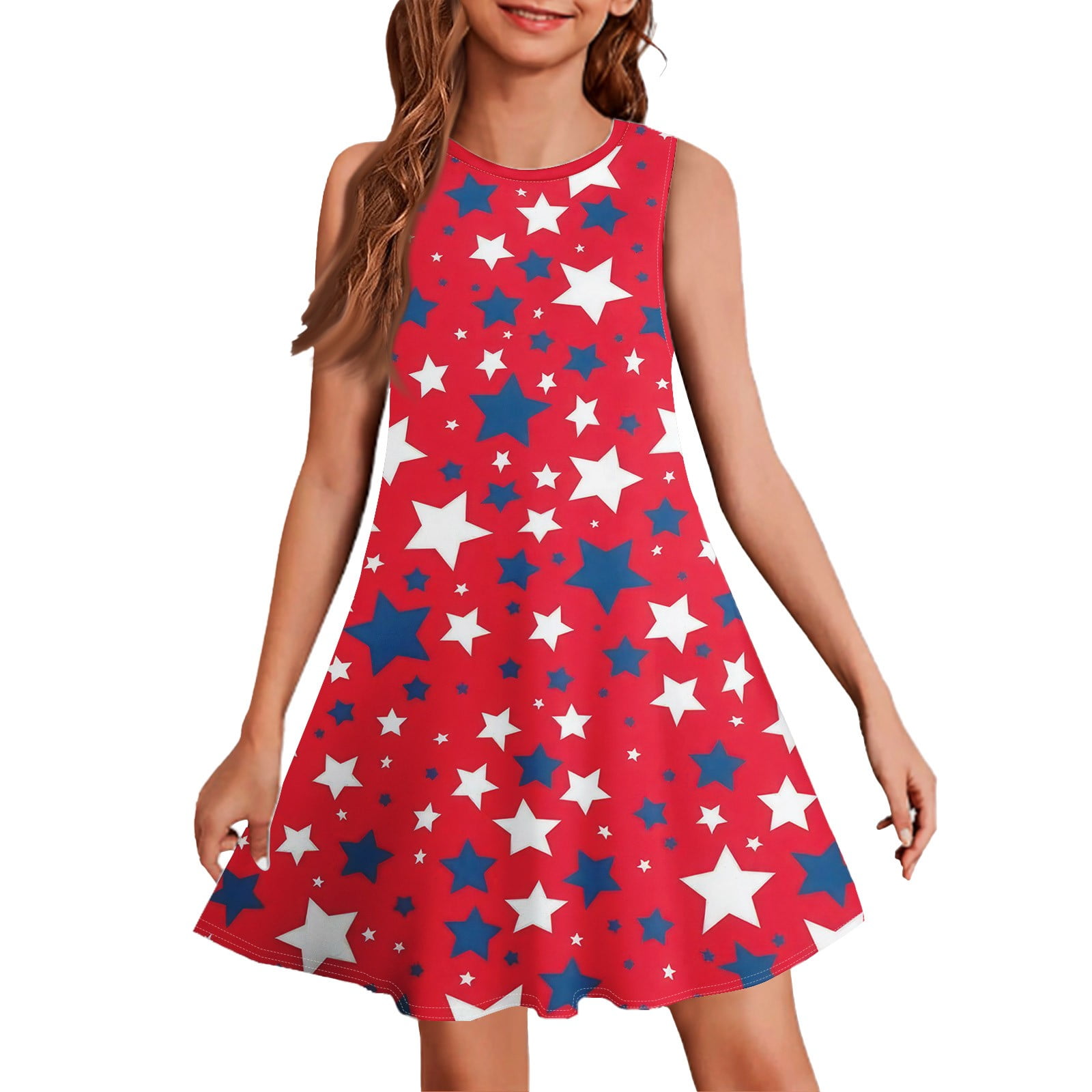 YOUYEDIAN Independence Day Plus Size Summer Dresses for Teens 1776 ...
