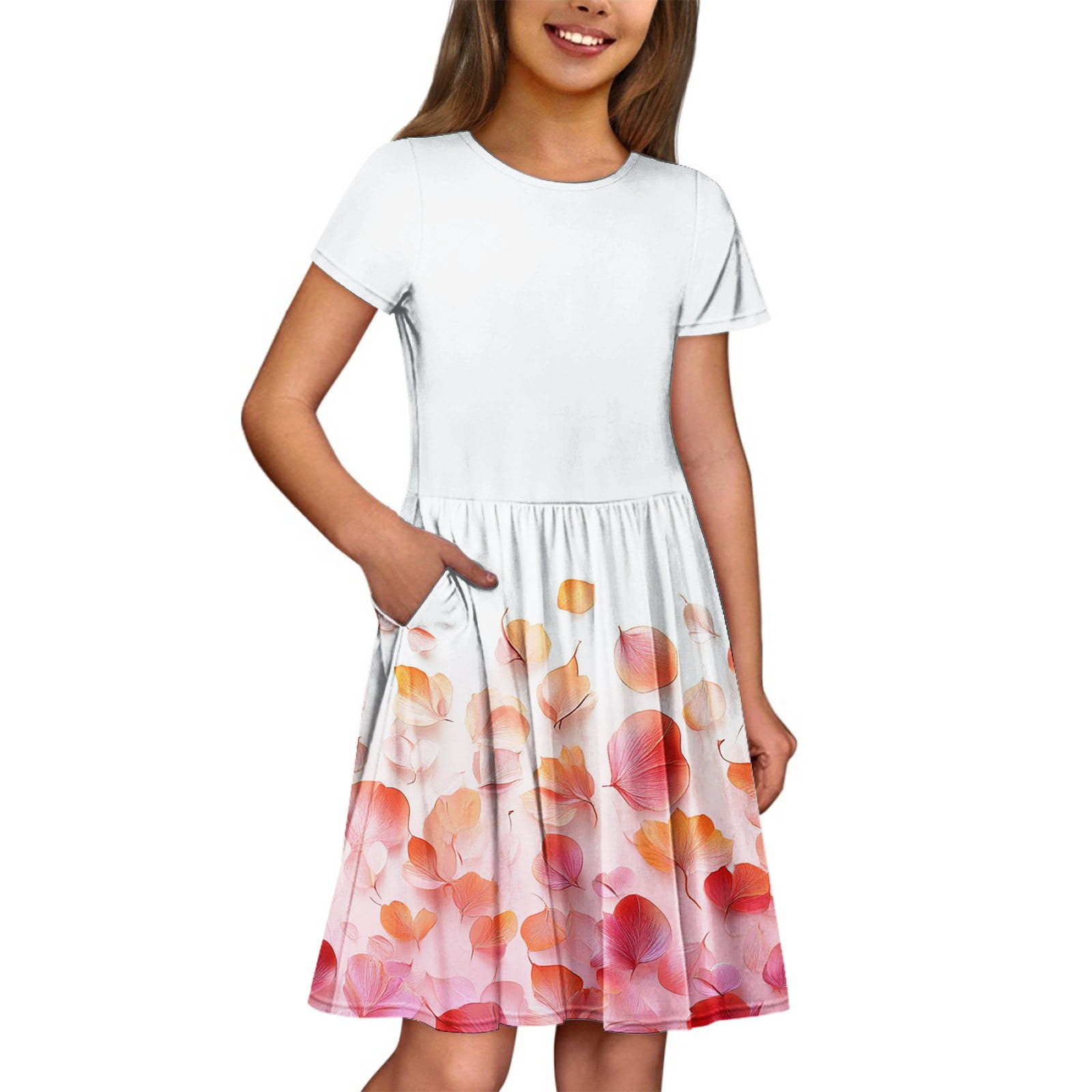 YOUYEDIAN Little Girls Patchwork Dress Party Casual Princess Dress Up ...