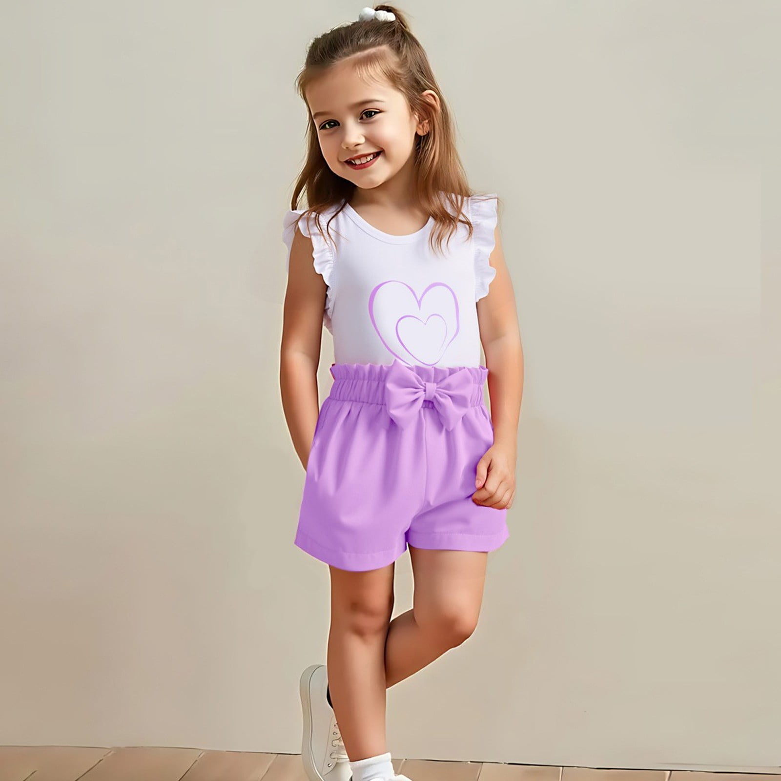 YOUYEDIAN Outfits for Girls Little Girl Clothes Sets Tops and Shorts ...