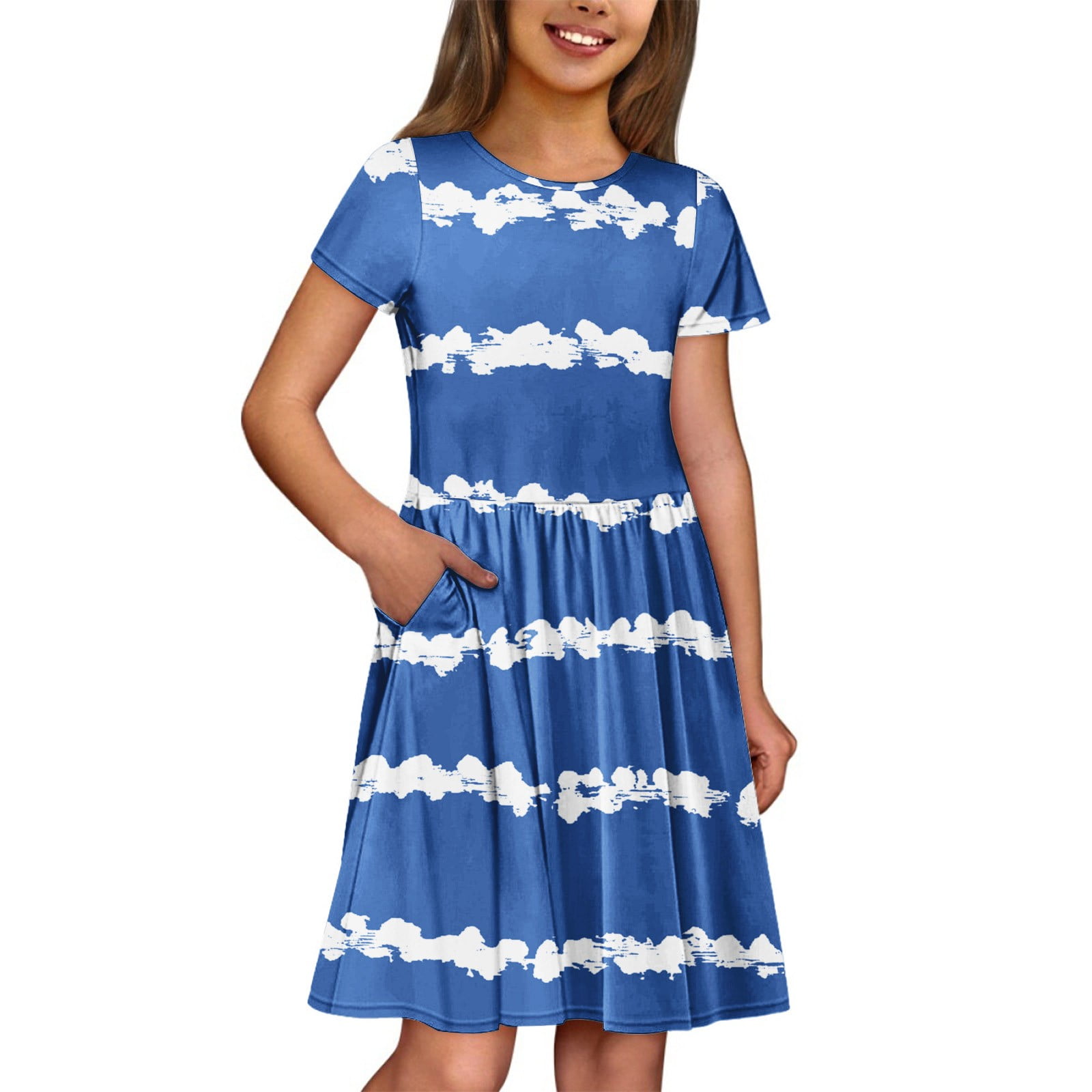 YOUYEDIAN Patchwork Dress Girl Birthday Casual Princess Dress Up for ...