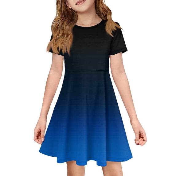 YOUYEDIAN Toddler Girls Gradient T Shirt Dress Summer Casual Short ...