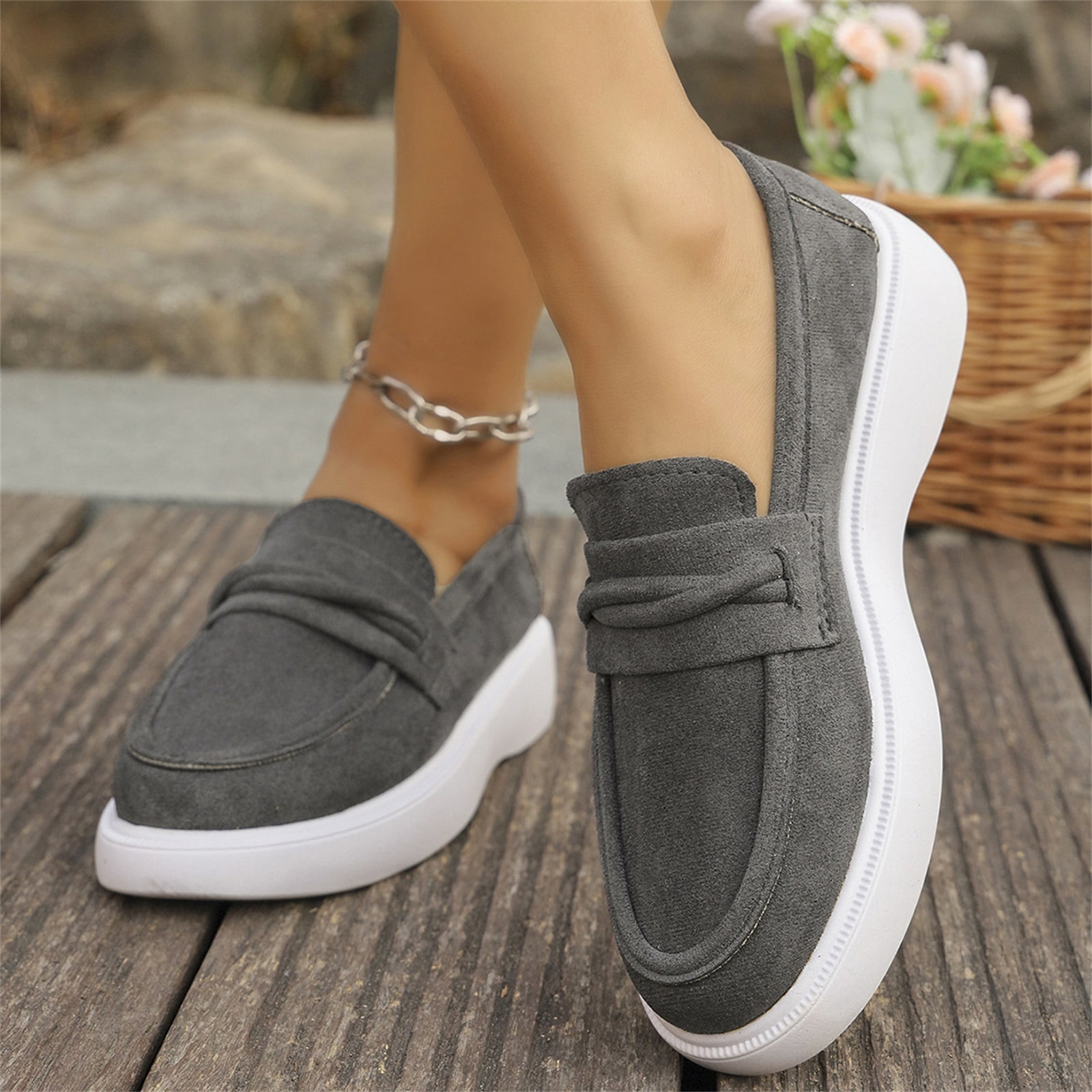 YOUYEDIAN Womens Orthopedic Shoes Arch Support Nurse Shoes Wide Width ...