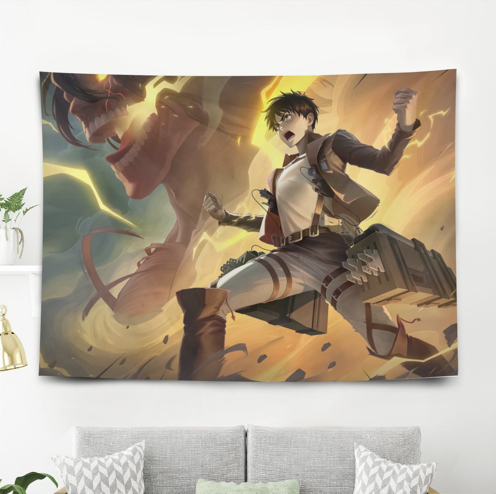 YOUYONGZHI Attack On Titan-Theme Anti-pilling Tapestry Gift Wall ...