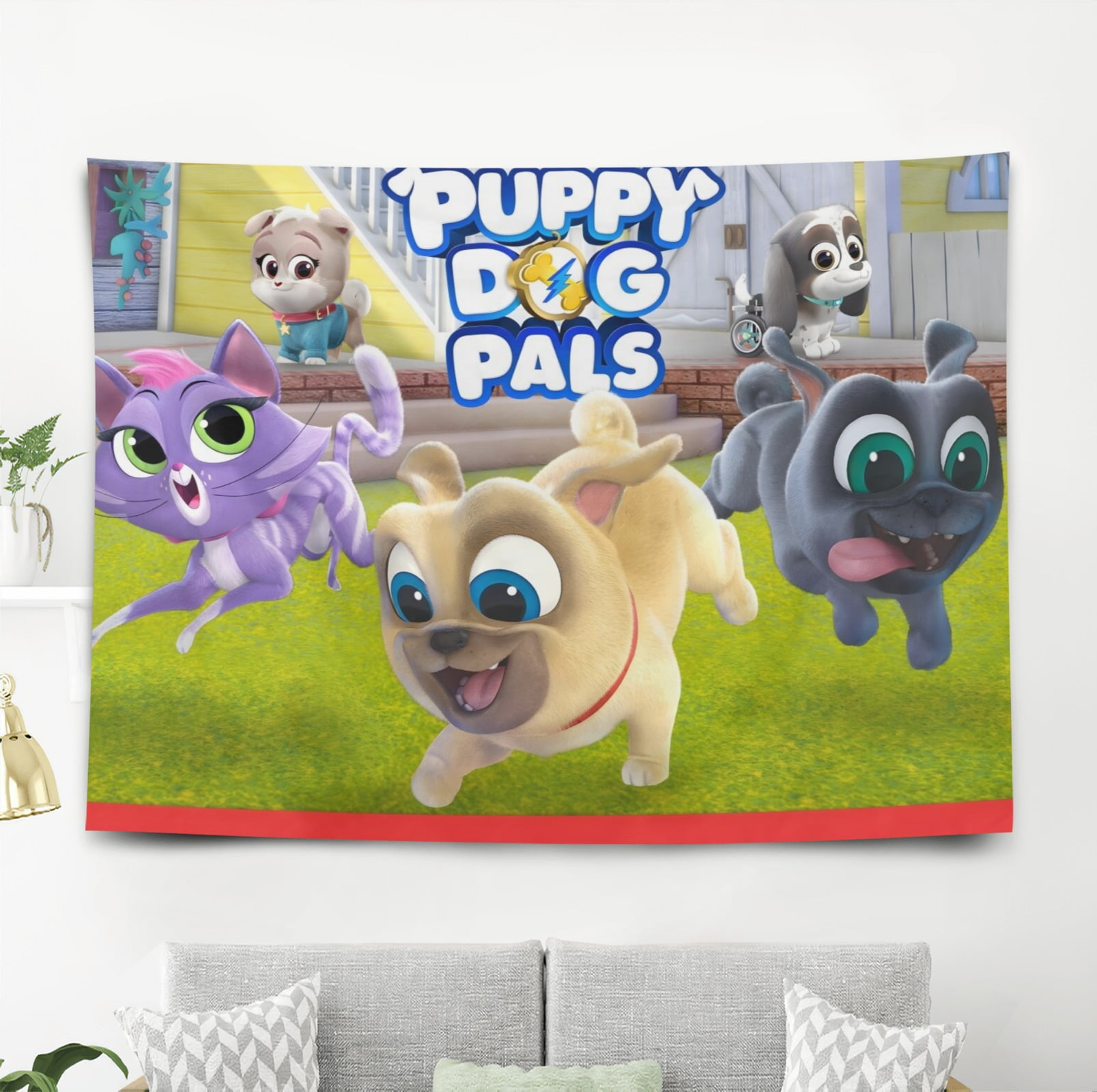 YOUYONGZHI Puppy Dog Pals-Theme Anti-pilling Tapestry Gift Wall Hanging ...