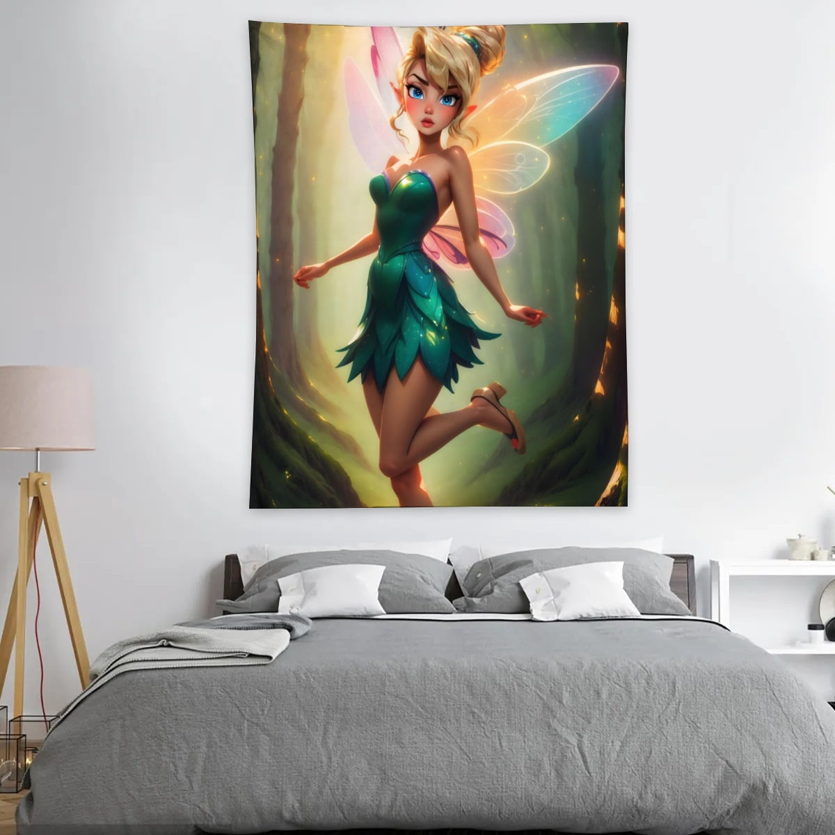 YOUYONGZHI Tinkerbell Tinker Bell-Theme Anti-pilling Tapestry Gift Wall Hanging Backdrop for ...