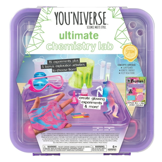 YOUniverse Ultimate Chemistry Lab, Science Kit for STEM Learning, Boys ...