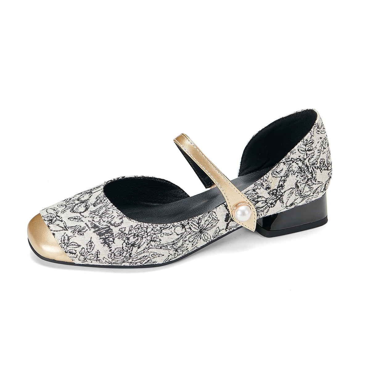 YOWMNS Women's Traditional Chinese Style Embroidered Ballet Flats ...