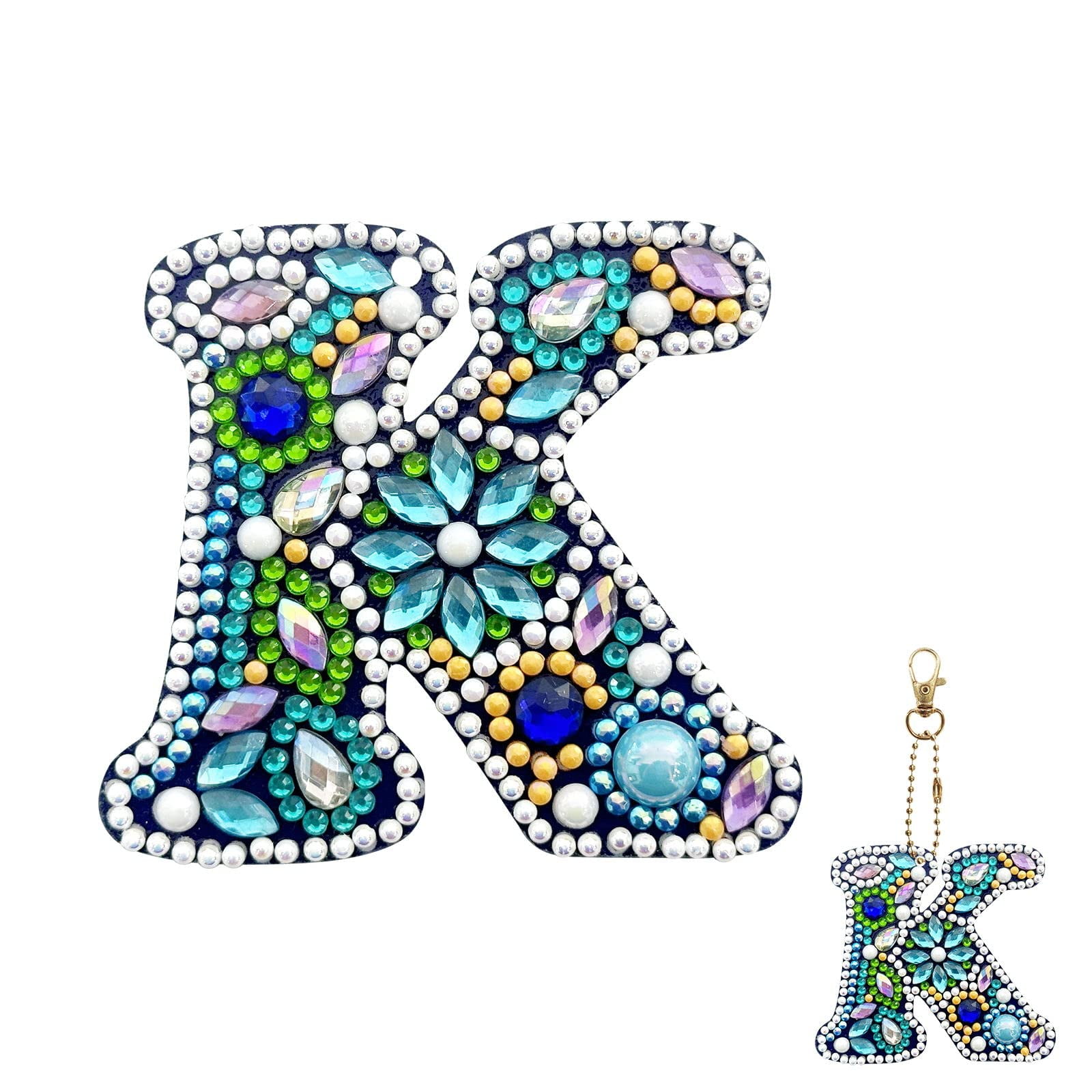 YOYA 5D DoubleTRDN Sided Diamond Painting Keychain DIY Full Drill A-Z ...