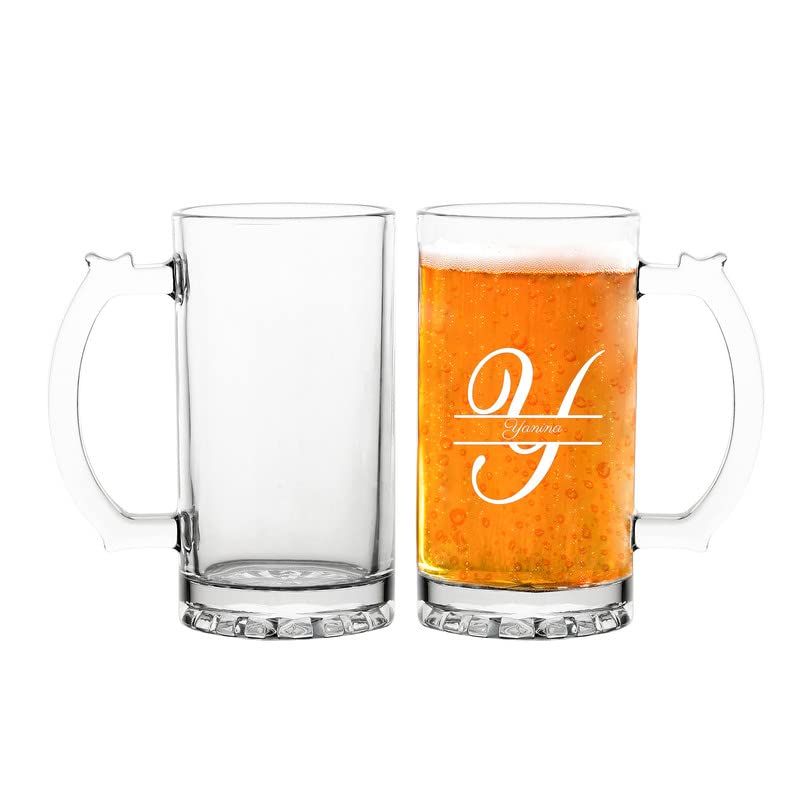 YOYO Custom Engraved Beer Glasses Personalized Engraved Wine Glass for ...