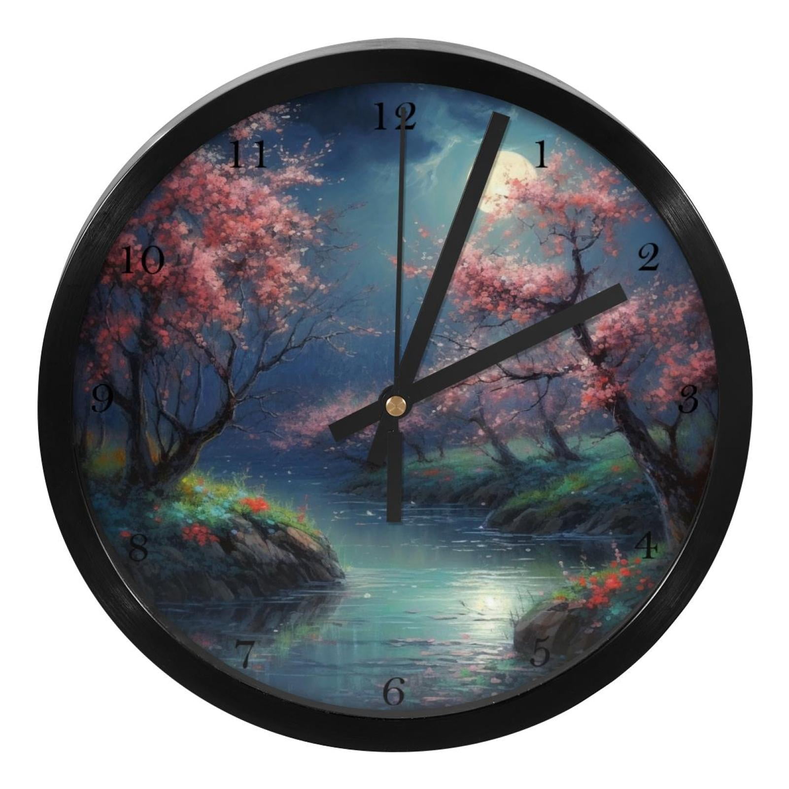 YOYOAMOY Scenery under the Moon Printed Precision Clock 9.8 Inches ...