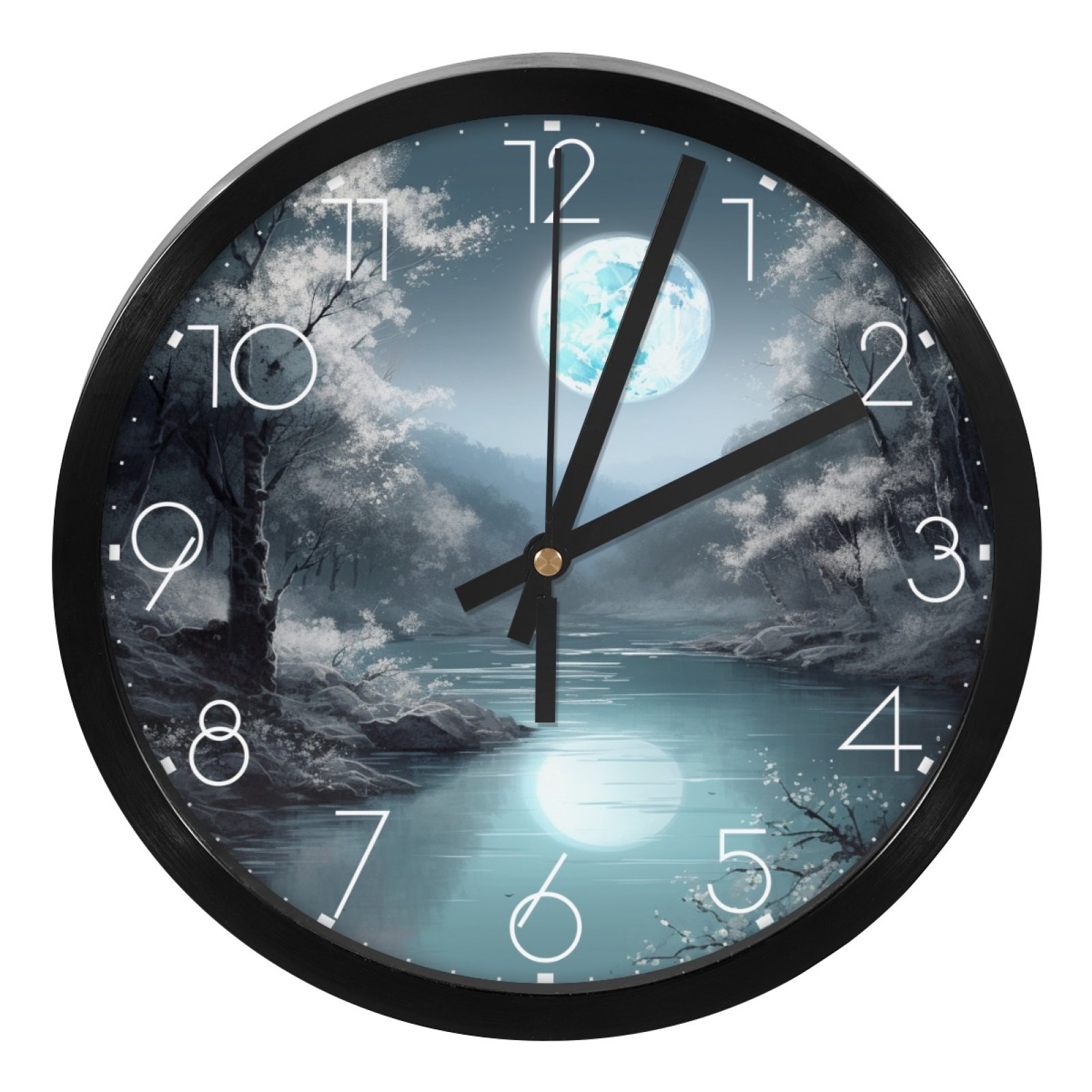 YOYOAMOY Scenery under the Moon Printed Precision Clock 9.8 Inches ...