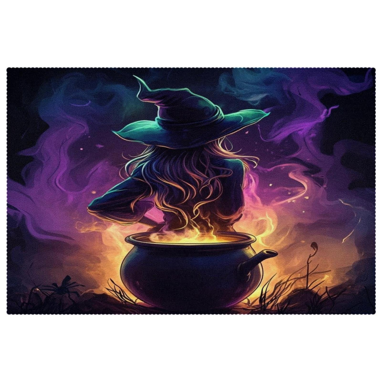 YOYOAMOY Witch Potion Halloween Dining Table Mat 12"x18" 6 Pack Heat ...