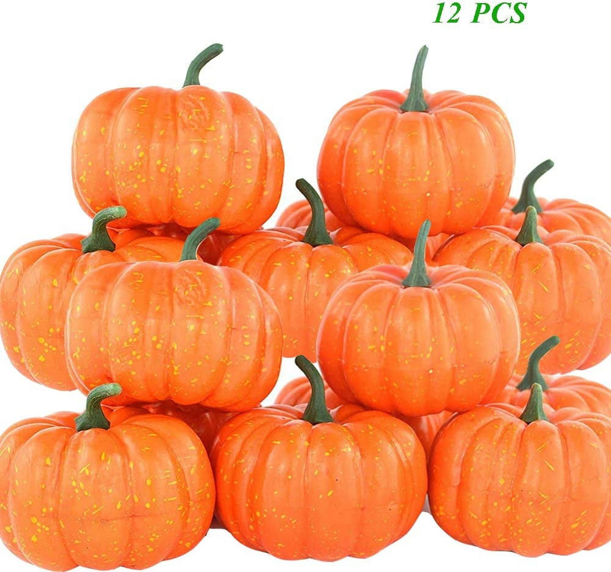 YOYTOO 12Pcs Faux Mini Pumpkin Decoration for Fall Harvest, Home Decor, Thanksgiving, Halloween ...