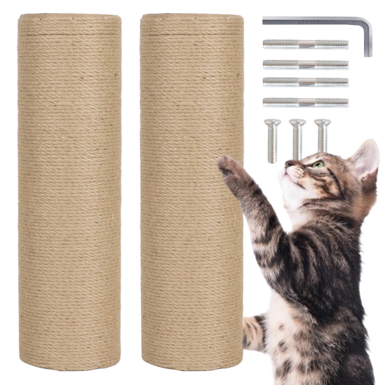 YOYTOO 2Pcs Cat Scratching Post Replacement, 15.7" 4.3" diameter Cat ...