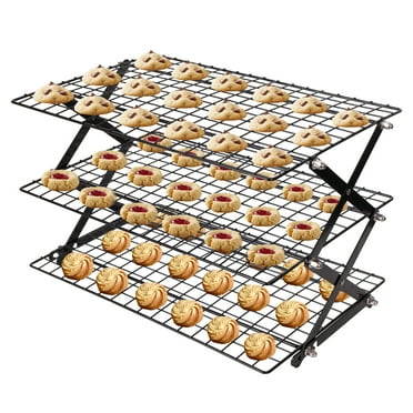 AAKRAF 3-Tier Stackable Metal Cooling Rack - Baking Shelf for Kitchen ...