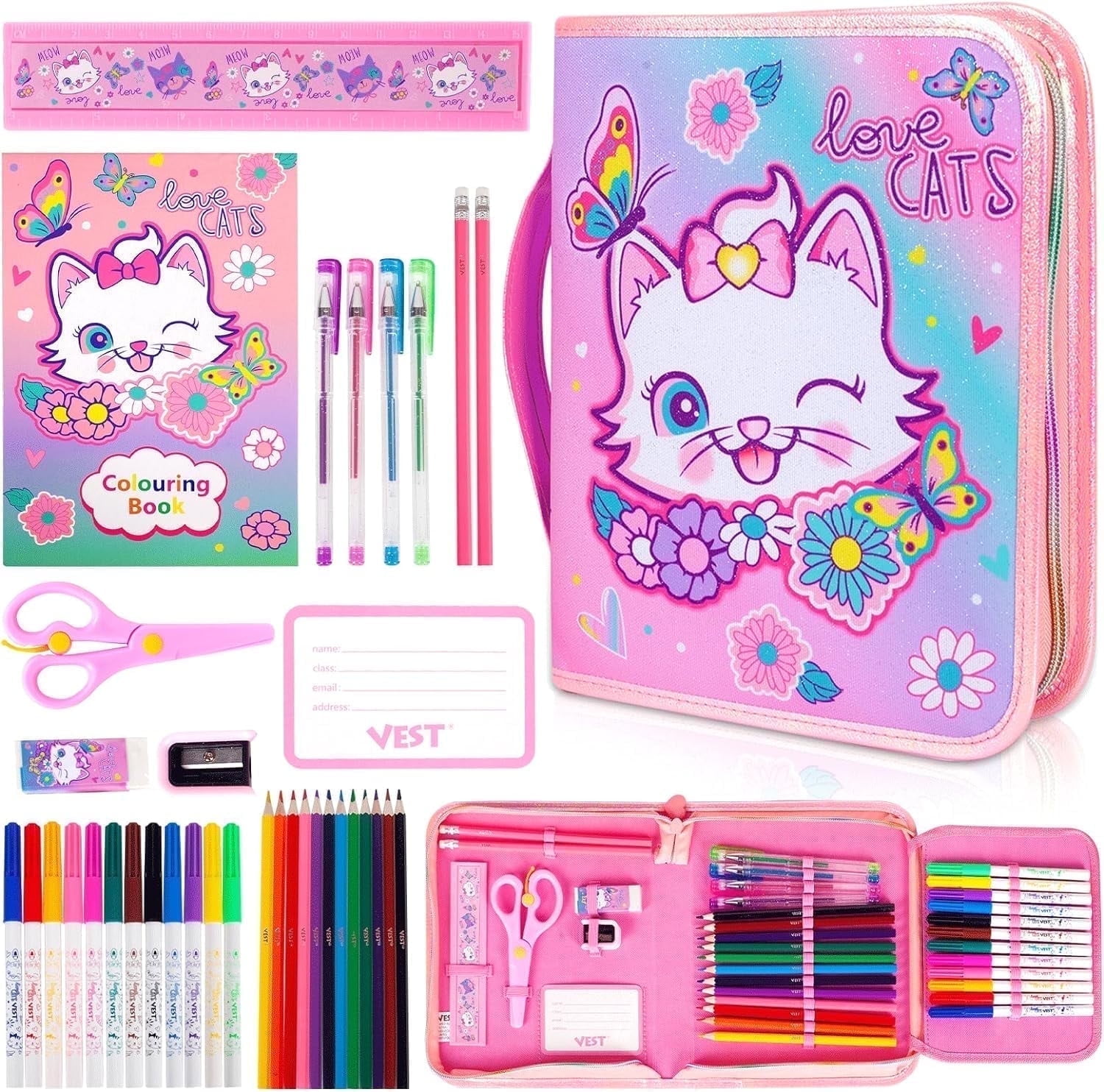 YOYTOO Cat Marker Sets for Kids, Art Supplies Craft Drawing Kits ...