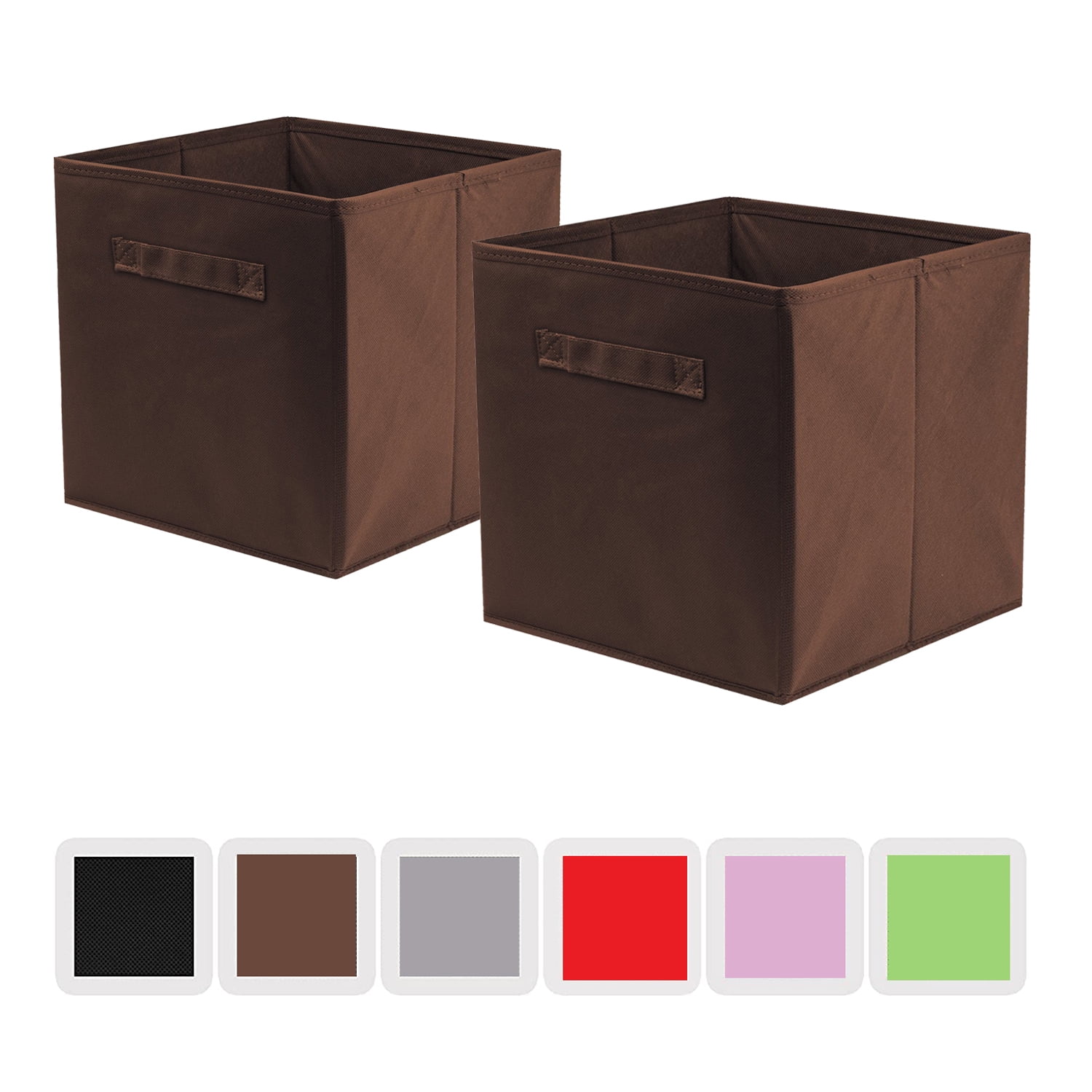 "YOYTOO 2 Pack Strong Foldable Fabric Storage Cube Bins, 11"" Organizer ...