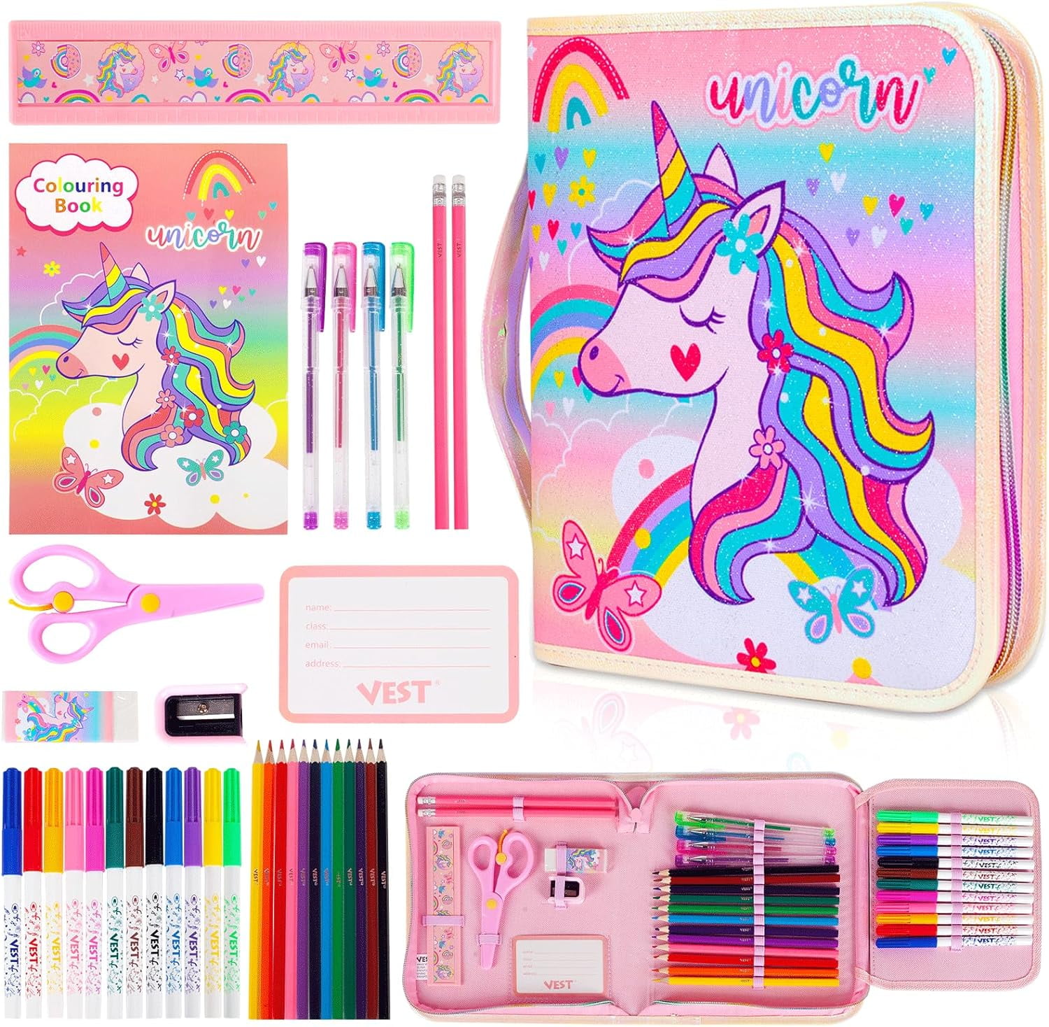 YOYTOO Kids Art Supplies Coloring Drawing Kits Set for Girls, Markers ...