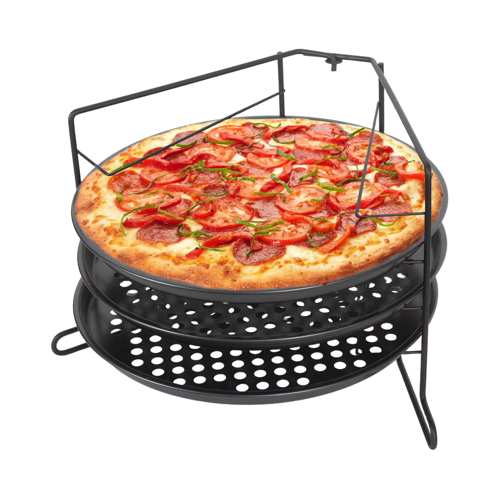 YOYTOO 3Pcs Nonstick Pizza Pans with Holes, 11" Carbon Steel Pizza Tray ...