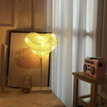 Simple Designs Petite Stick Lamp with USB Charging Port and Fabric ...