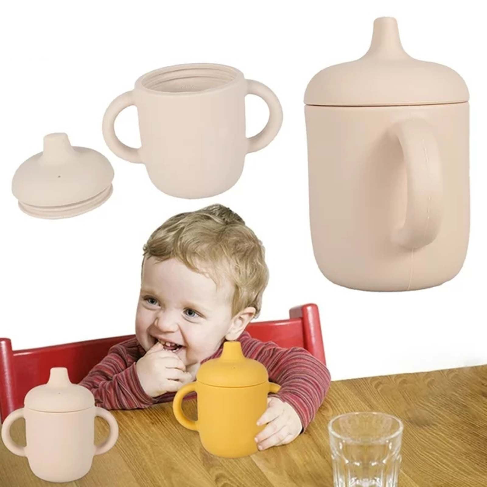 YOZGXEG Sippy Cups Baby Learning Sippy Cup Silicone Training With Spill Proof Leak Lid Toddler ...