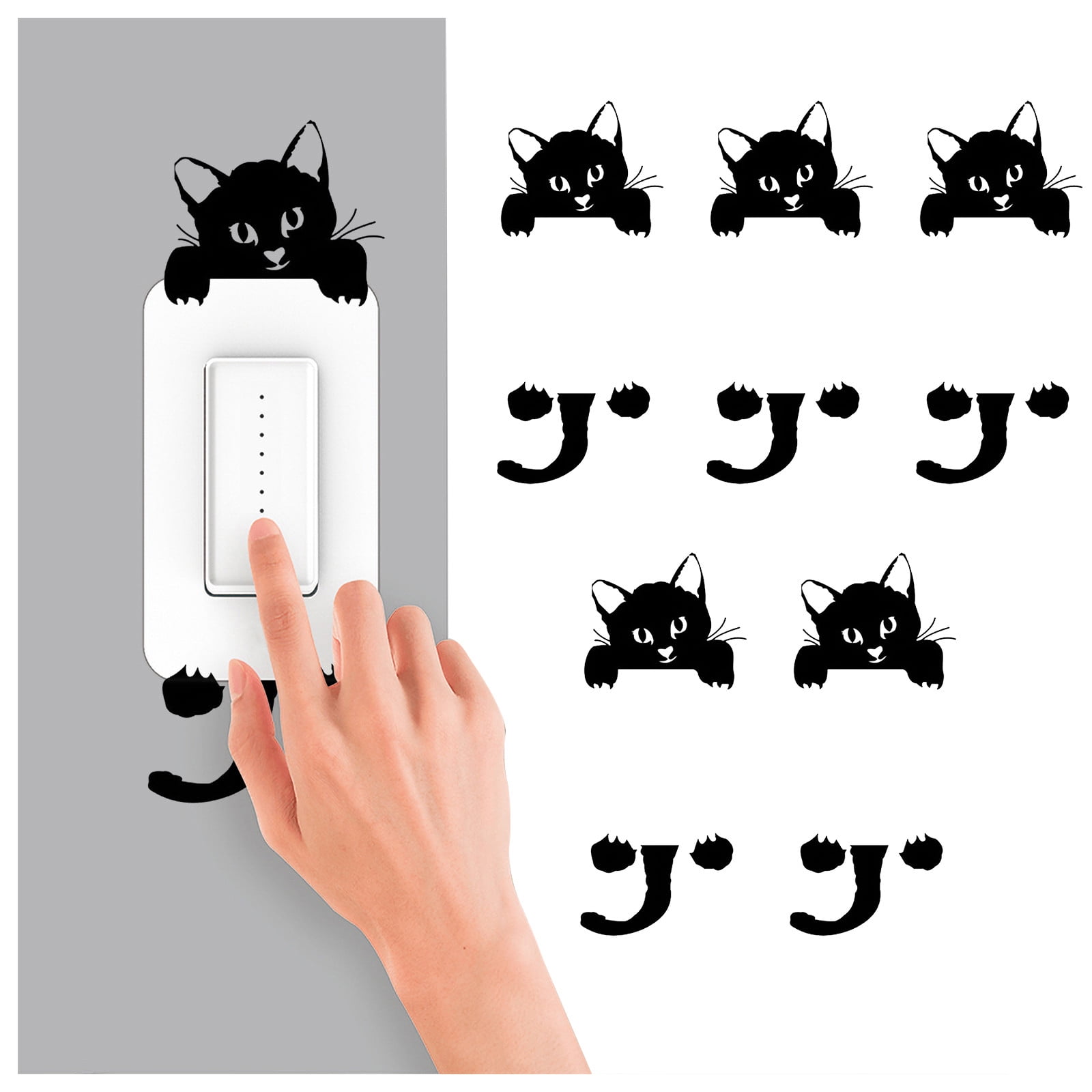 YOZGXEG Switch Stickers 5PCS Cat Wall Stickers Light Switch Decor ...