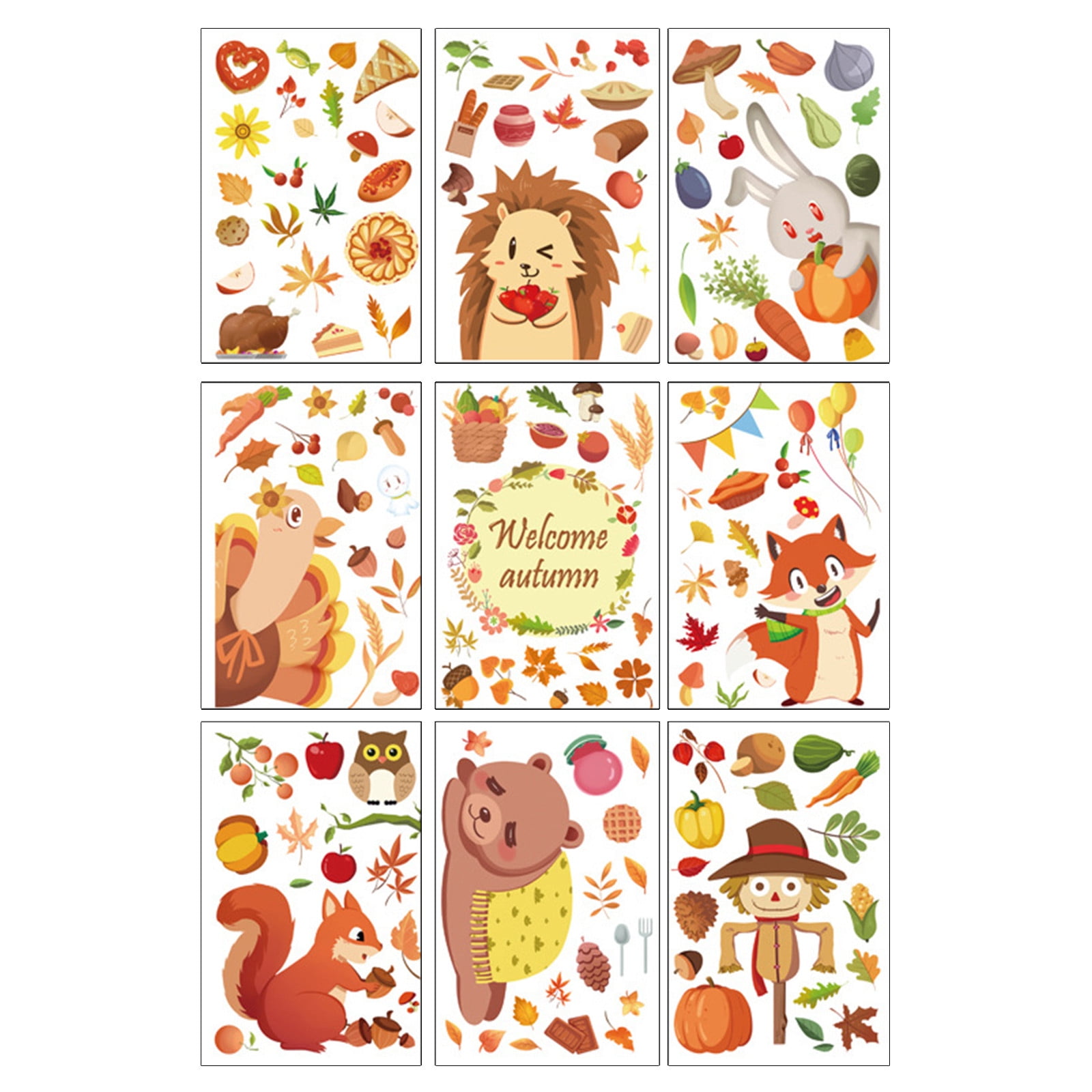 YOZGXEG Thanksgiving Fall Thanksgiving Window Stickers Party Party ...