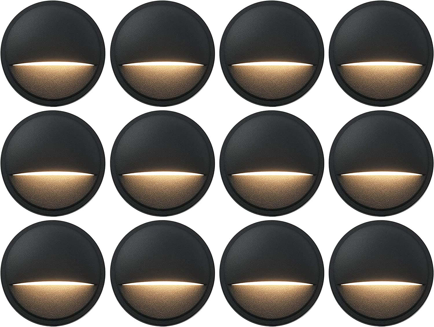 YOZIHAYL 12 Pack Low Voltage LED Deck Lights Landscape Step Lights ...