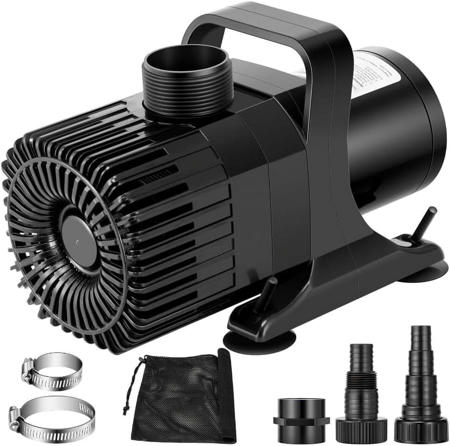 YOZIHAYL 200W 2600GPH Submersible Water Pump with Barrier Bag 20ft High ...