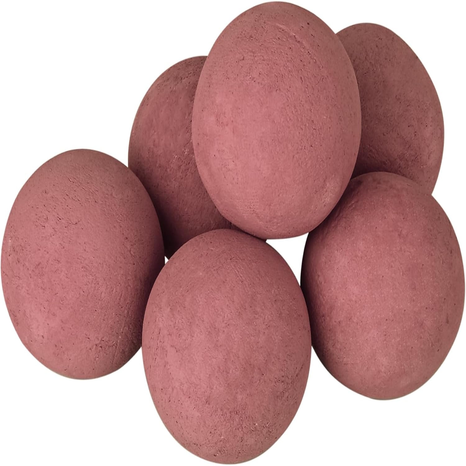 YOZIHAYL Ceramic Fire Balls for Fire Pit Set of 6 Round Fire Stones ...