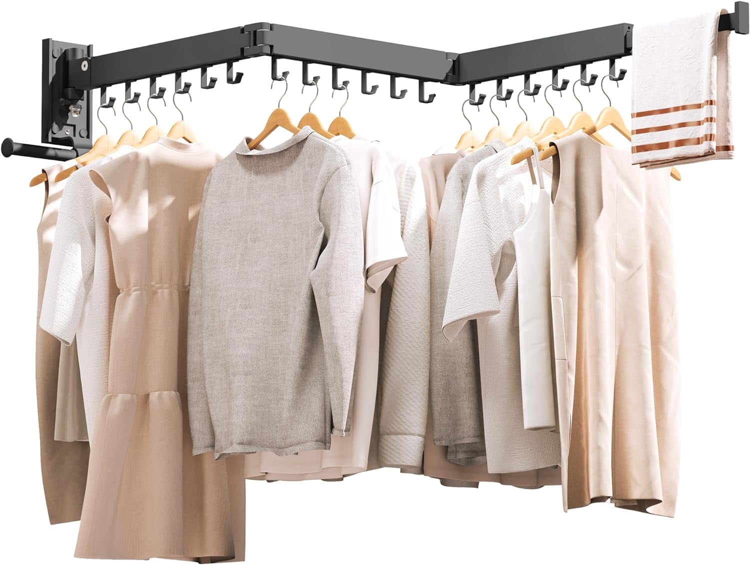 YOZIHAYL Clothes Drying Rack Laundry Drying Rack Wall Mount Space Saver ...