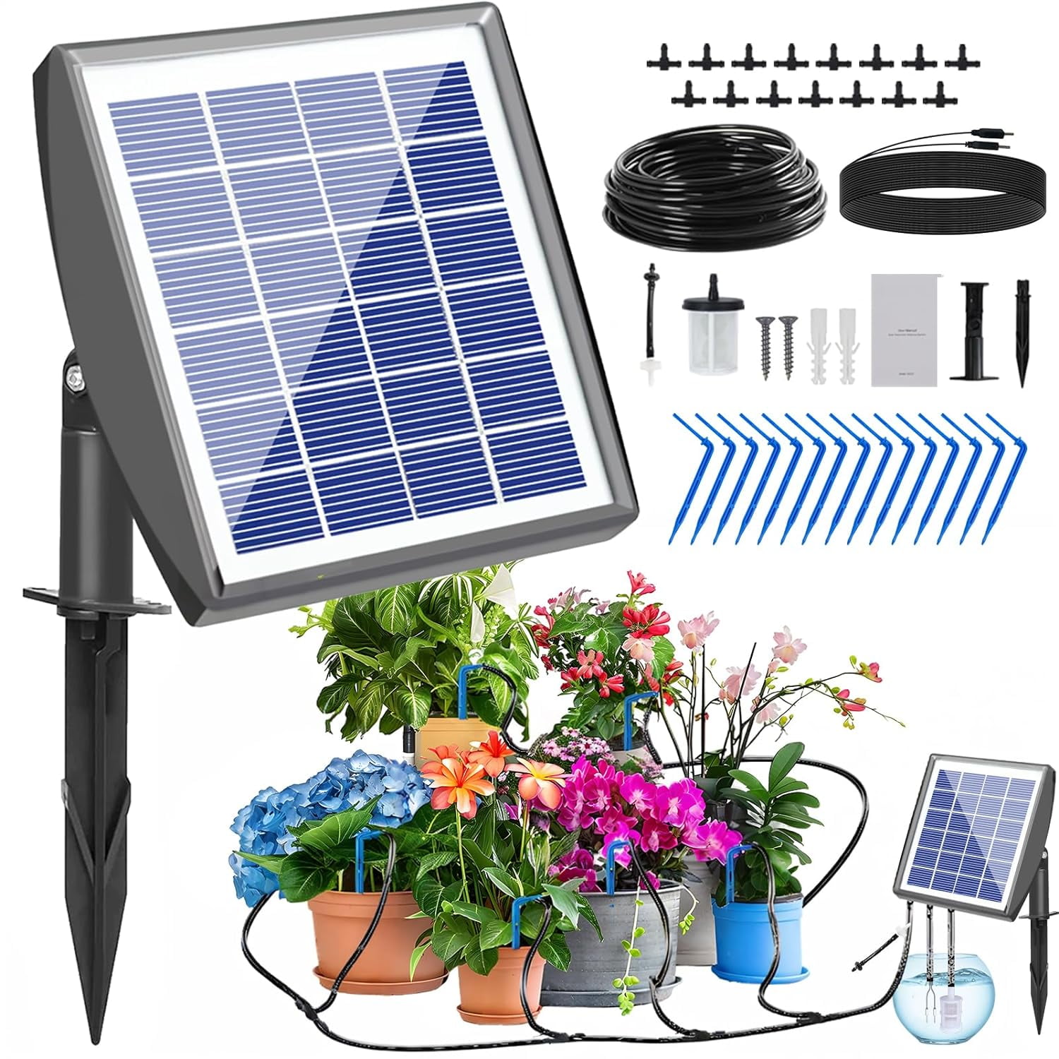 YOZIHAYL Solar Irrigation Automatic Plants Watering System Solar ...