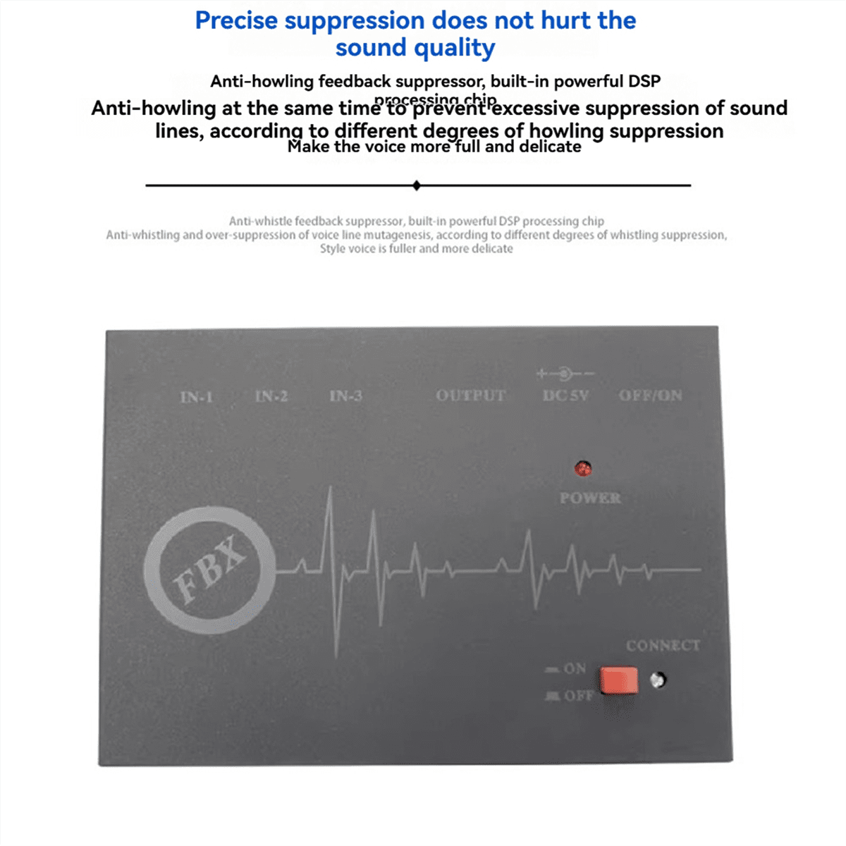 YP-3 3 Channels Microphone Anti-Howling Device, Front Stage Effector ...