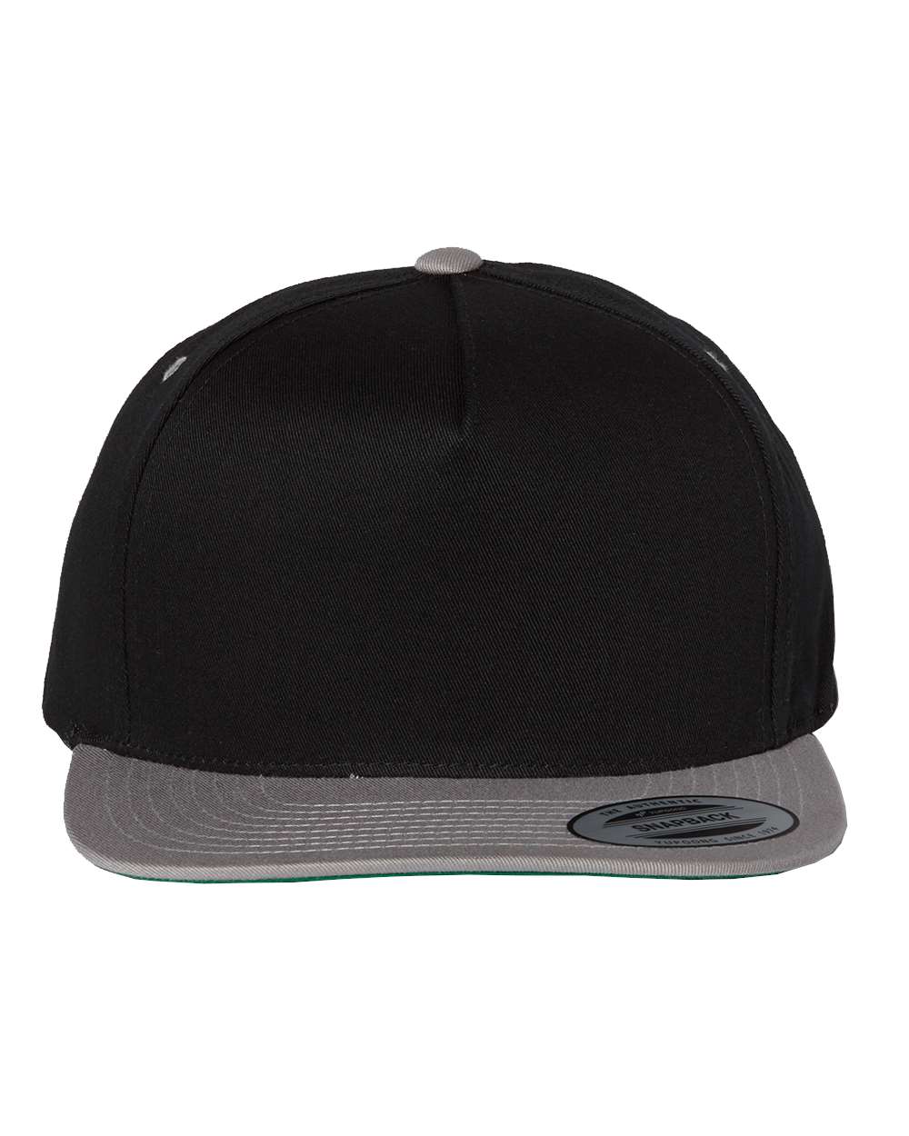 YP Classics - Flat Bill Cap - 6007 - Black/ Grey - Size: Adjustable ...