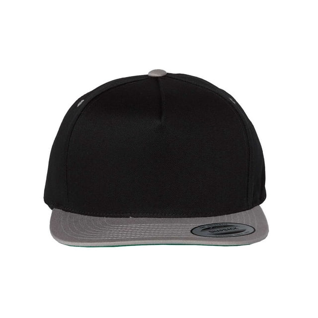 YP Classics - Flat Bill Cap - 6007 - Black/ Grey - Size: Adjustable ...