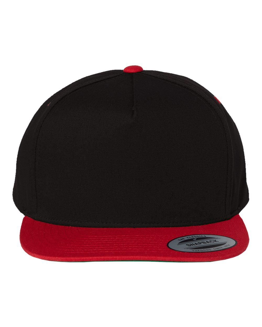 YP Classics - Flat Bill Cap - 6007 - Black/ Red - Size: Adjustable ...