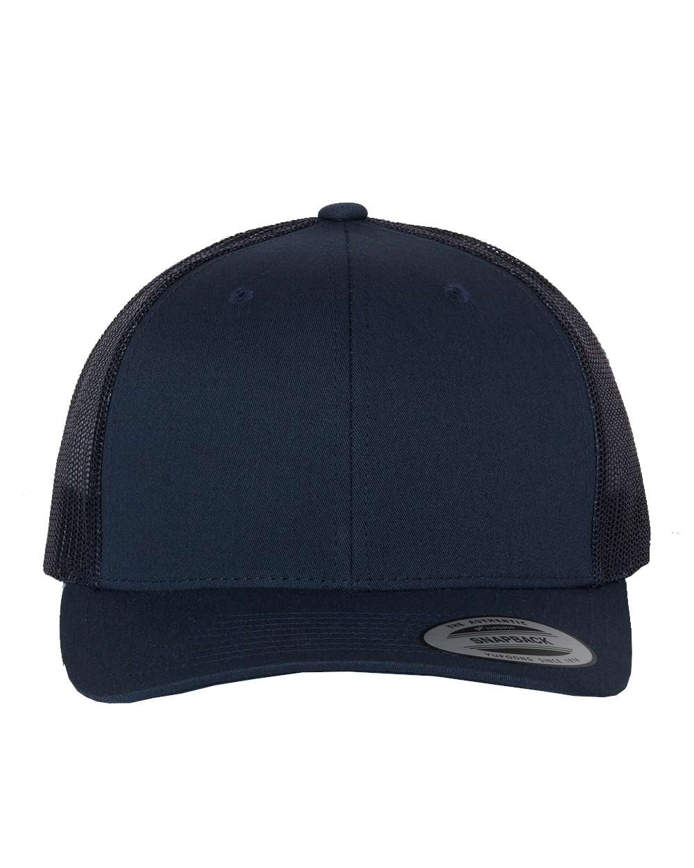 Flexfit YP Classics Six-Panel Retro Trucker Cap, Navy, Adjustable ...