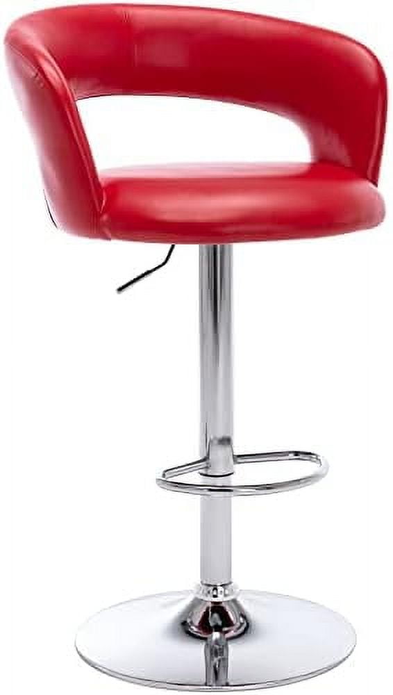 YPDCHB Wide Stool Modern PU Leather Swivel Adjustable Barstool with ...