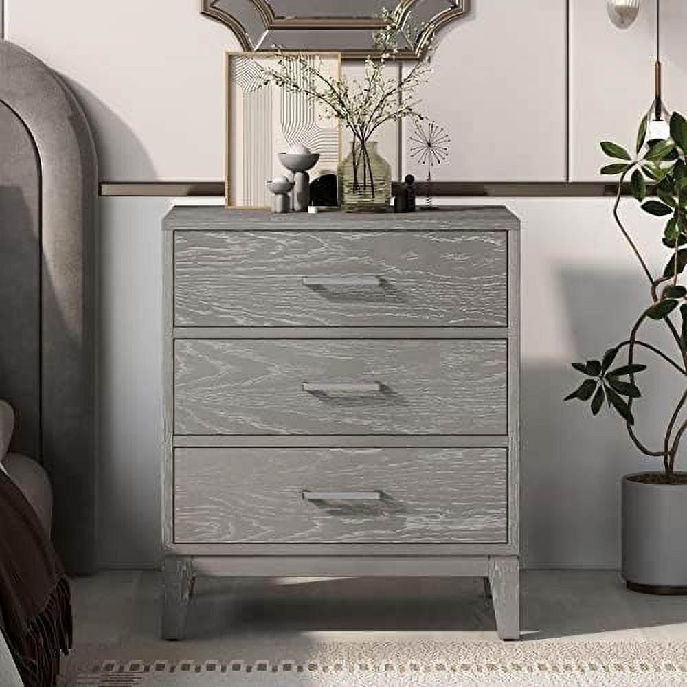 YPQGTOL Harper & Bright Designs 2 Drawers Nightstand Wood Bedside Table ...