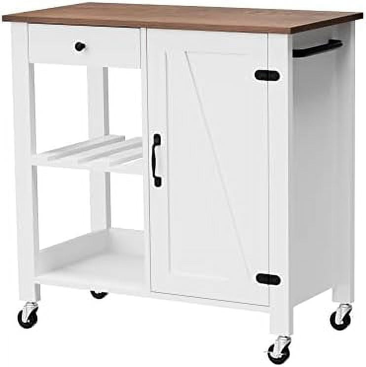 YPQGTOL Kitchen Island with Drawer Rolling Kitchen Cabinet on Wheels ...