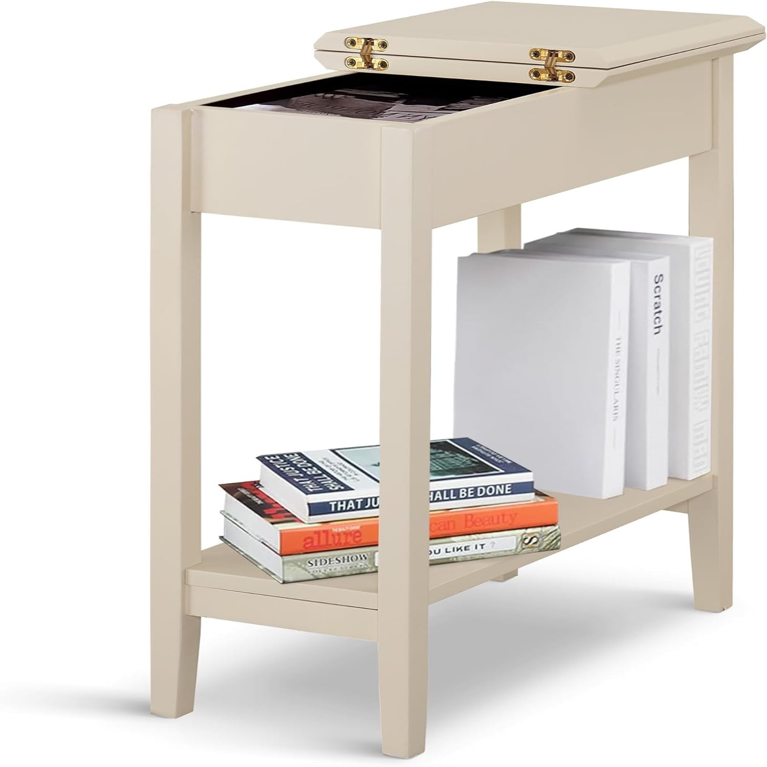 YPSXVGJ Roxy Narrow End with Flip Top Narrow Side Tables for Small ...