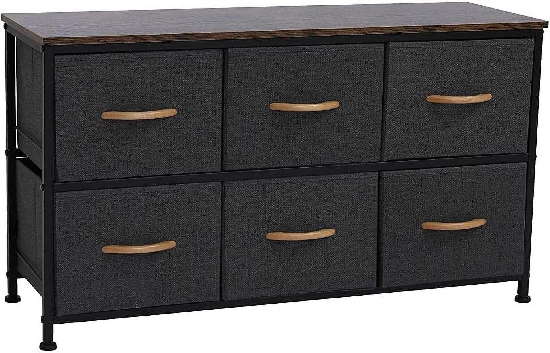 YPXNVTD Fabric Dresser with 6 Drawers Unit Tower Organizer Unit for ...