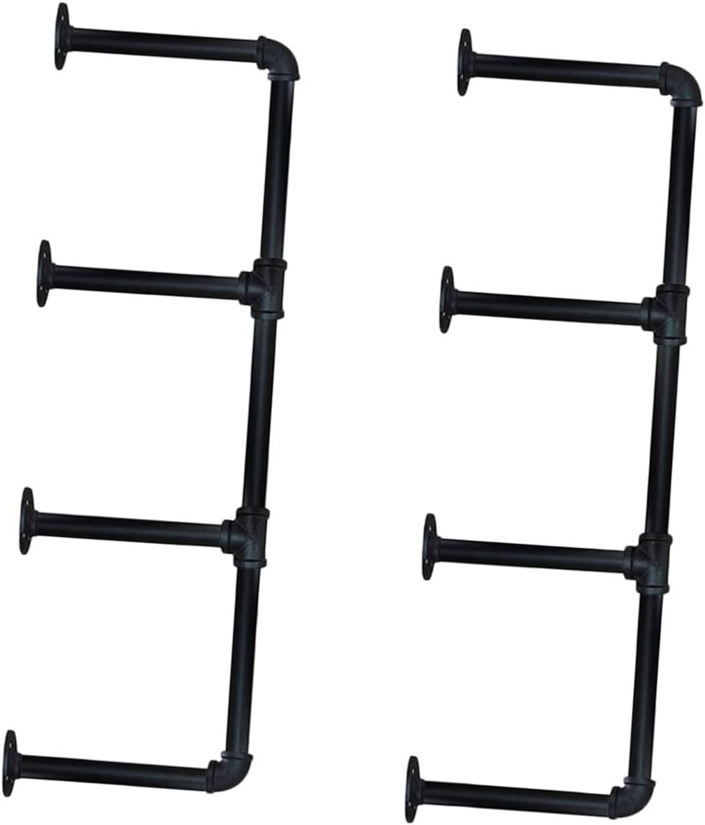 YPZBBOOM 2Pcs Bracket Industrial Pipe Clothes Rack DIY Open Bookshelf ...