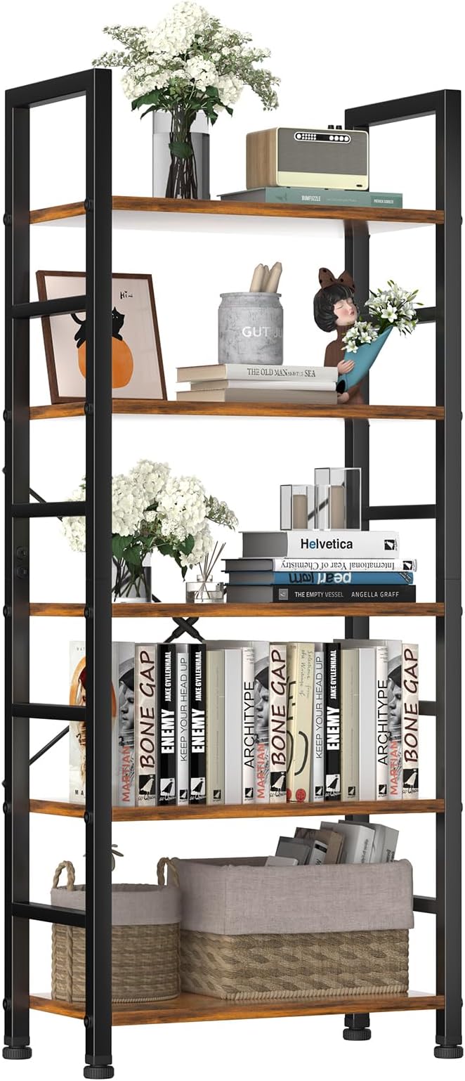 YPZBLDV 5 Tiers Bookshelf Classically Modern Book Book Rack Rack ...