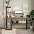 YQ JENMW Industrial Style Desk and Bookshelf Combination Retro Vintage ...